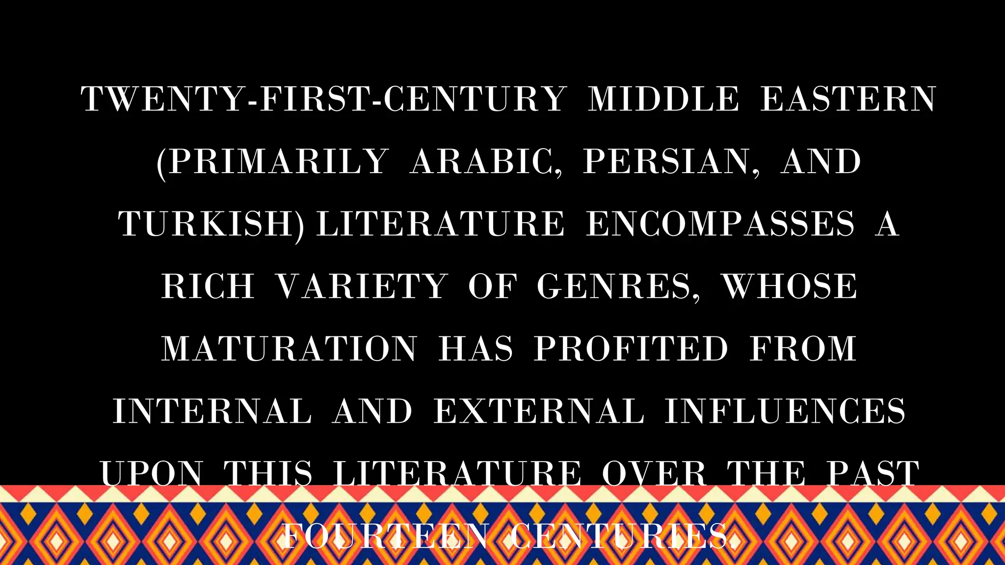 Middle East Asian LITerature........................ | PPTX