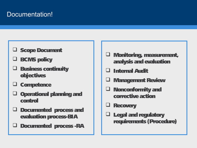 Establishing BCMS and Certifying Against ISO 22301 | PPT
