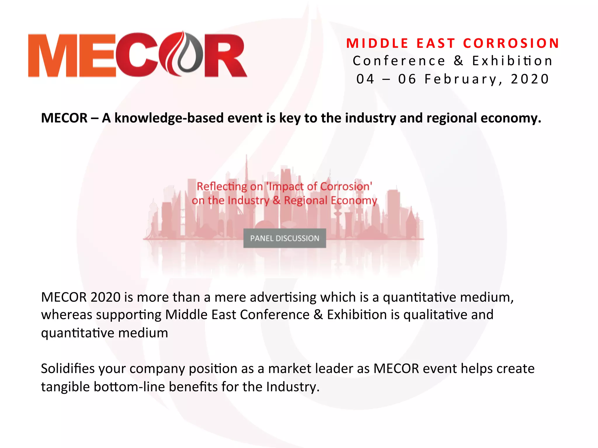Middle East Corrosion Conference and Exhibition (MECOR) | PDF