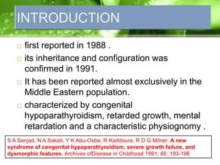Middle east syndrome, sanjad sakati syndrome | PPTX