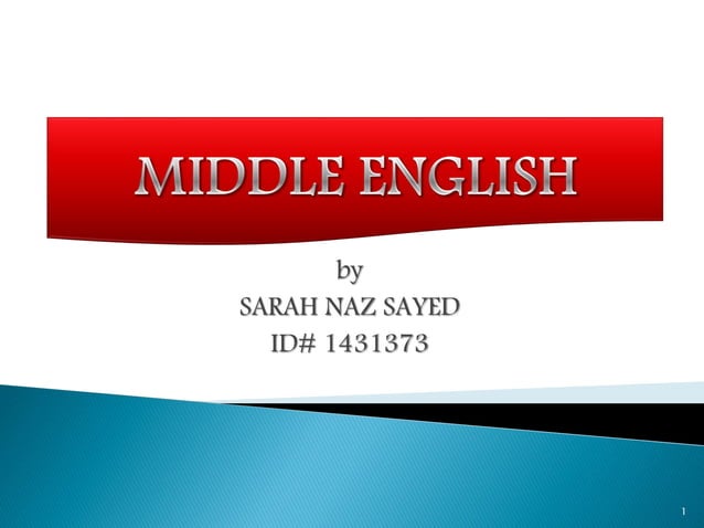 Middle English | PDF