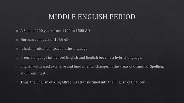 Middle english basic pronunciation and grammar | PPT