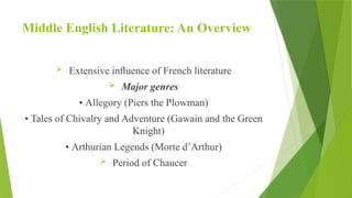 MIDDLE ENGLISH PERIOD.pptx vbmnbnnxfnfdgn | PPTX