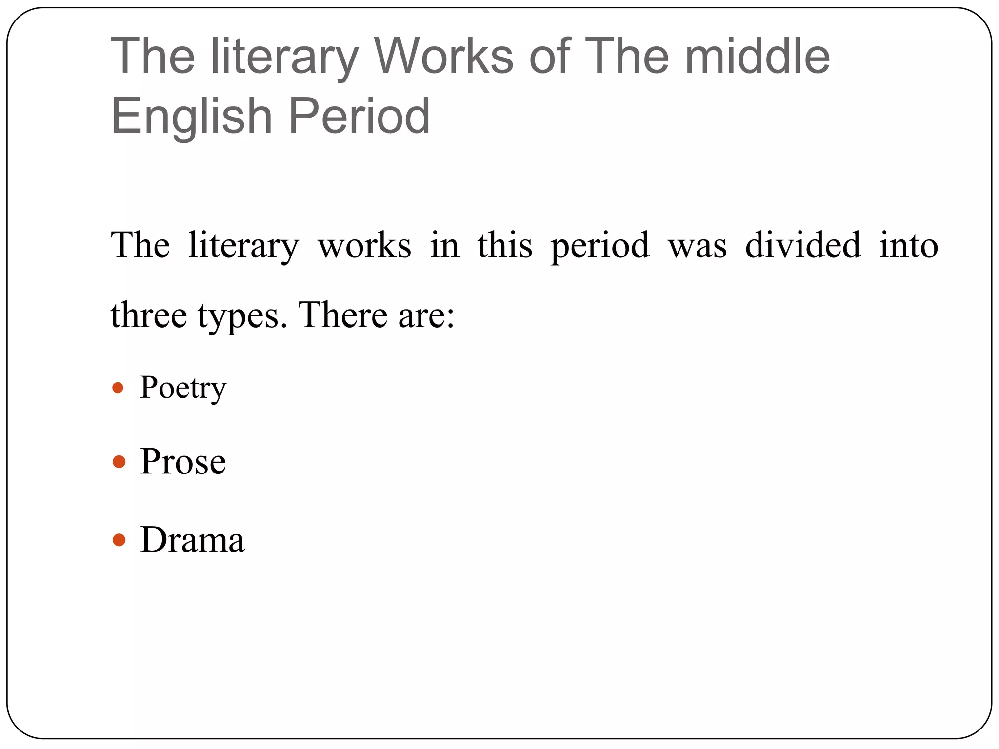 Middle english period (literary) | PPTX