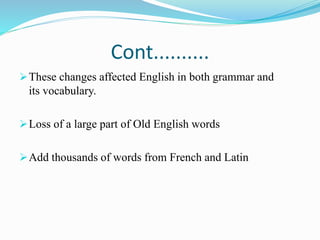 Middle English Language(1100-1500), History of English Language by ...