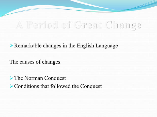 Middle English Language(1100-1500), History of English Language by ...