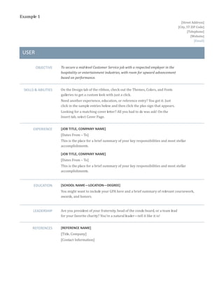 Middle level resume template! | PDF