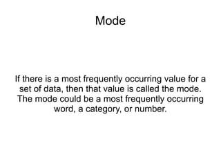 Measures of the middle | ODP