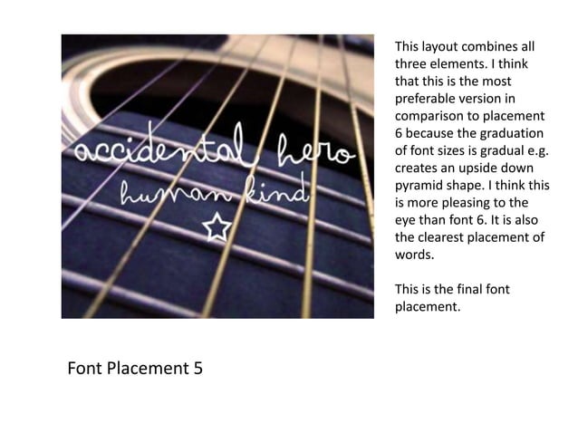 Middle panel font placement tests | PPT