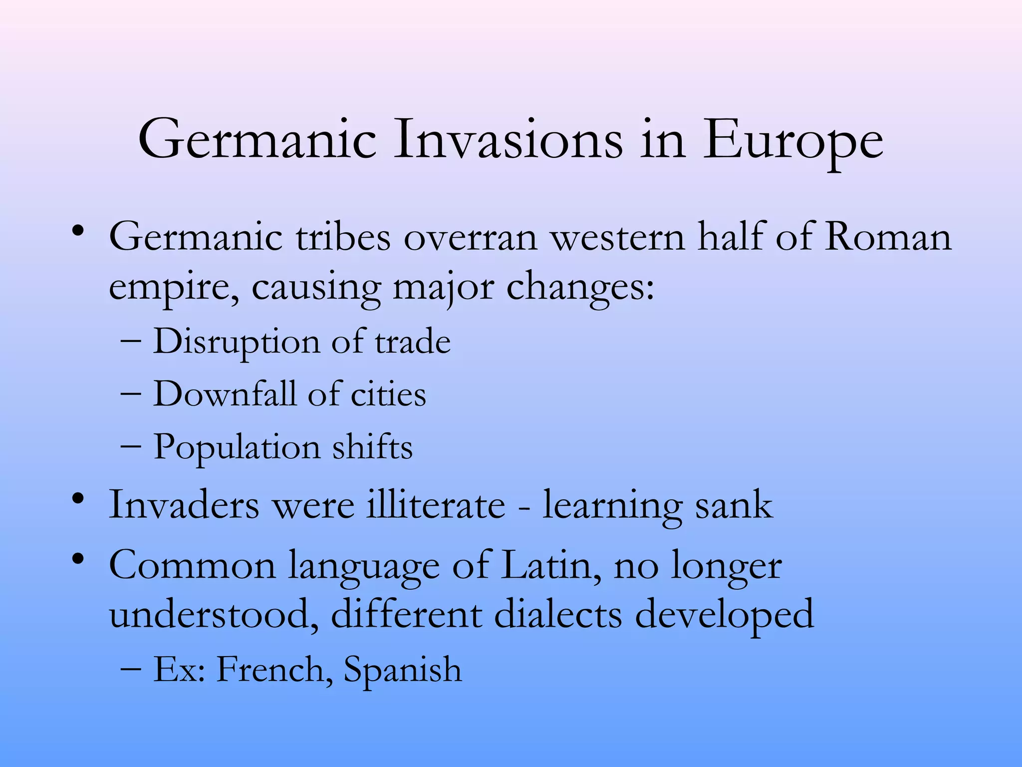 Germanic Kingdoms - Middle Ages I | PPT