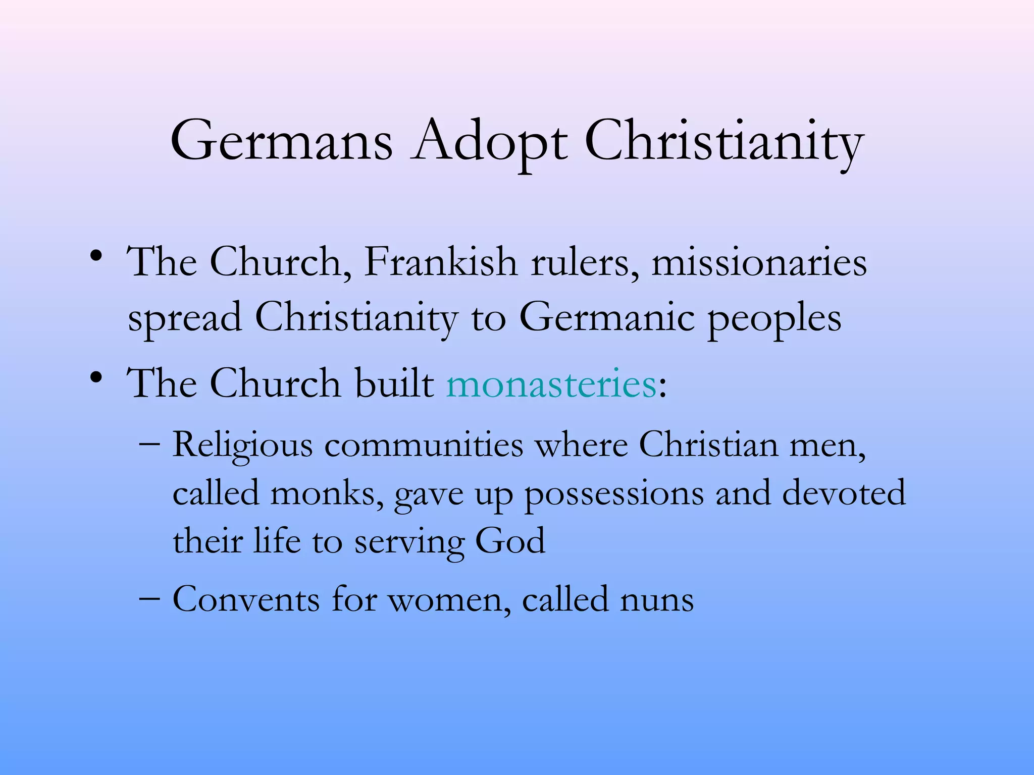 Germanic Kingdoms - Middle Ages I | PPT