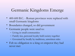 Germanic Kingdoms - Middle Ages I | PPT