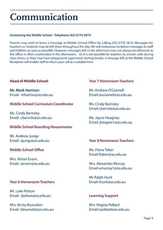 TAS Middle School handbook | PDF