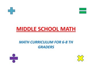 Middle school math | PPT