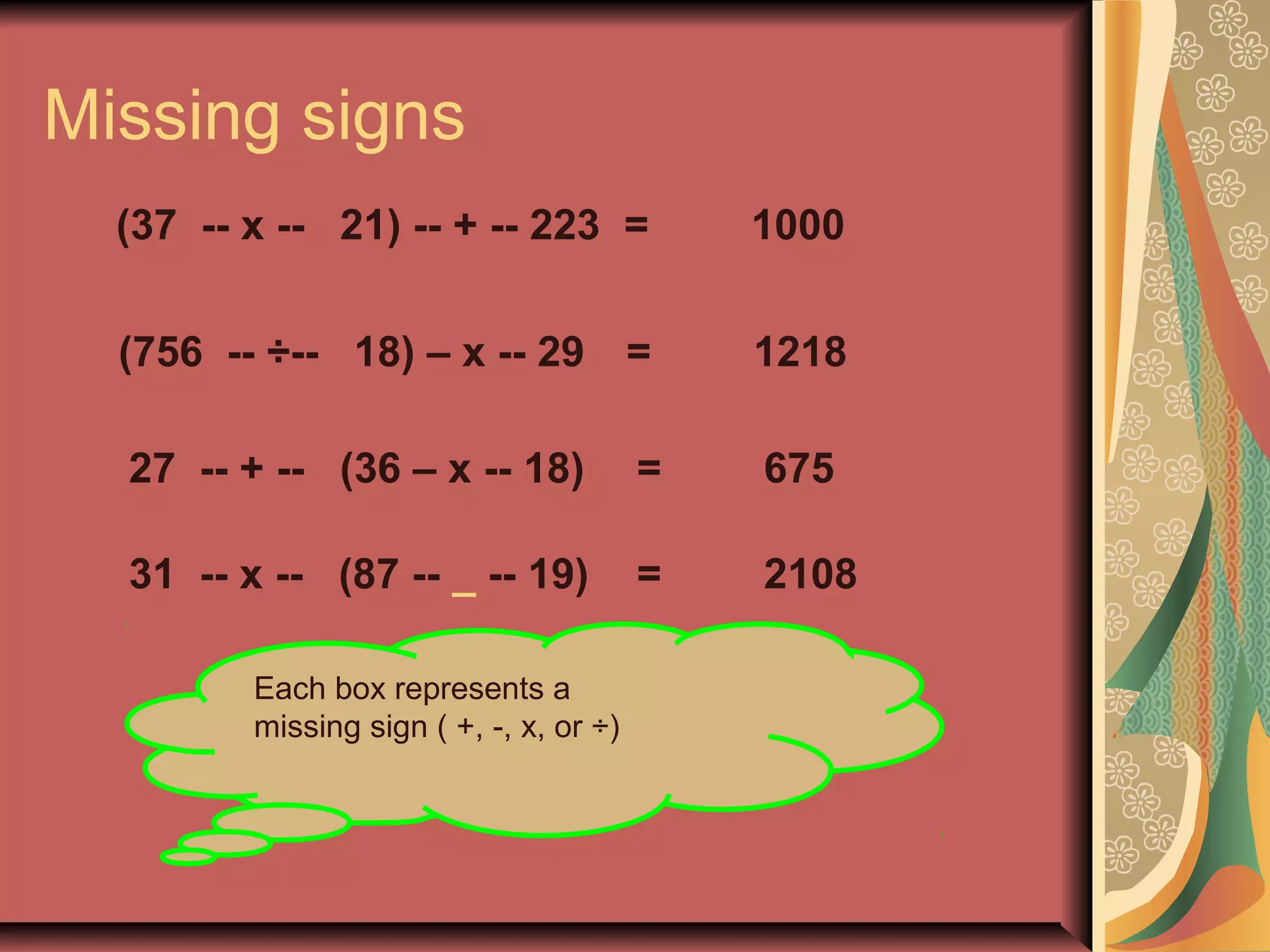 Middle school math quiz | ODP