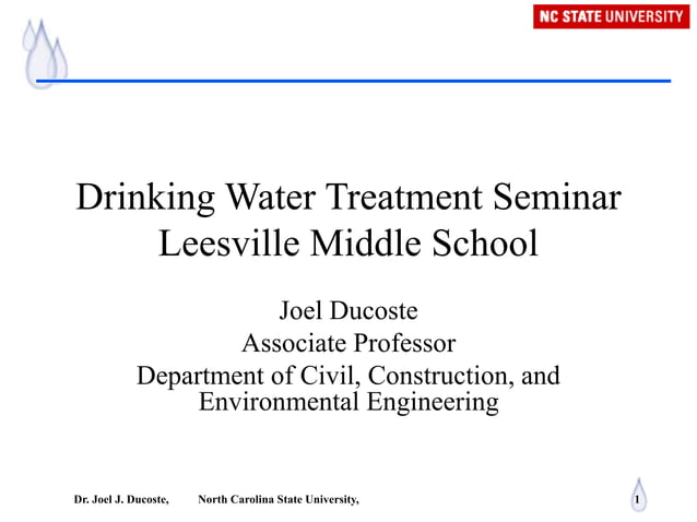 middle School water treatment Seminar.ppt