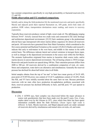 Middle stage production period in messla field | PDF | Geography | Science