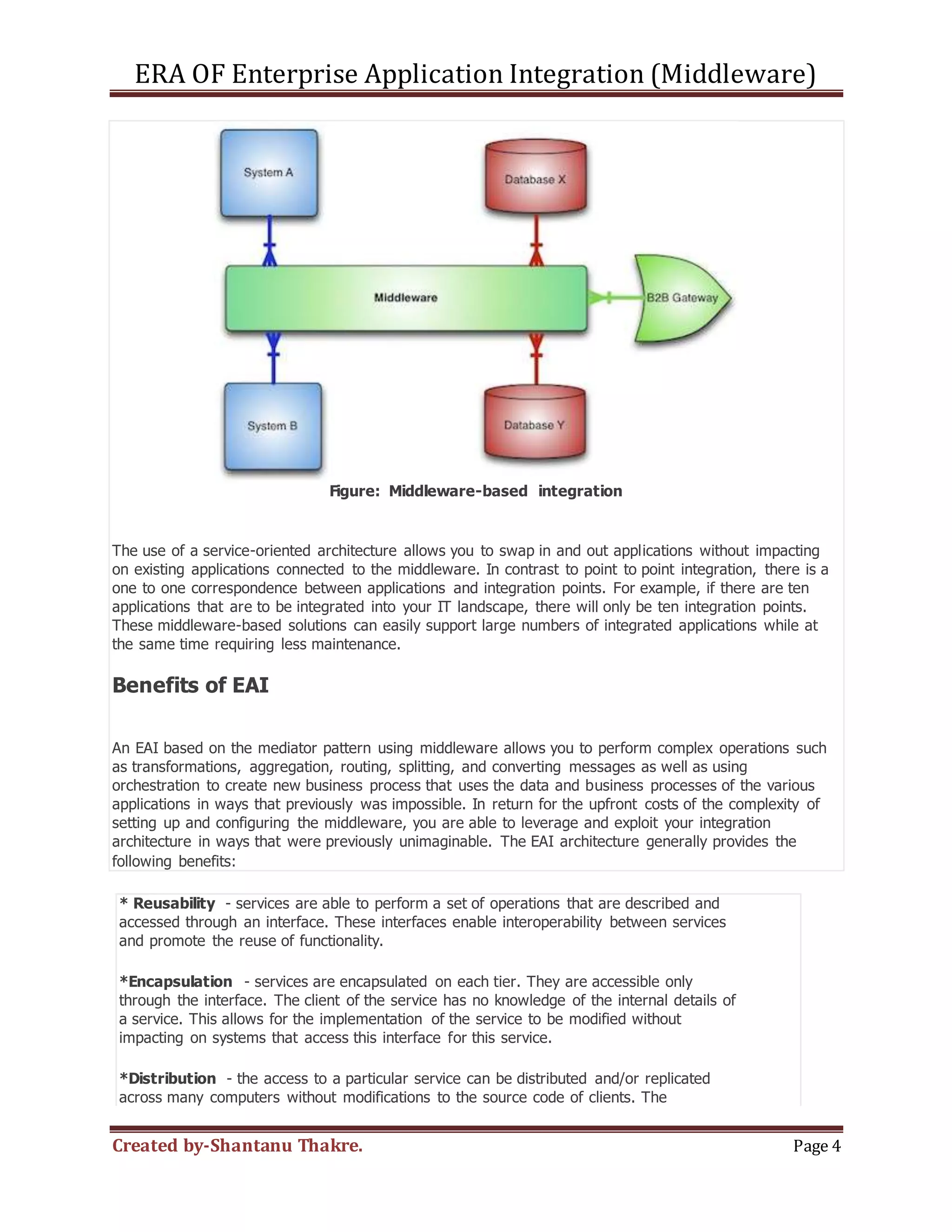 Enterprise Application integration (middleware) concepts | DOCX Enterprise Application integration (middleware) concepts | DOCX