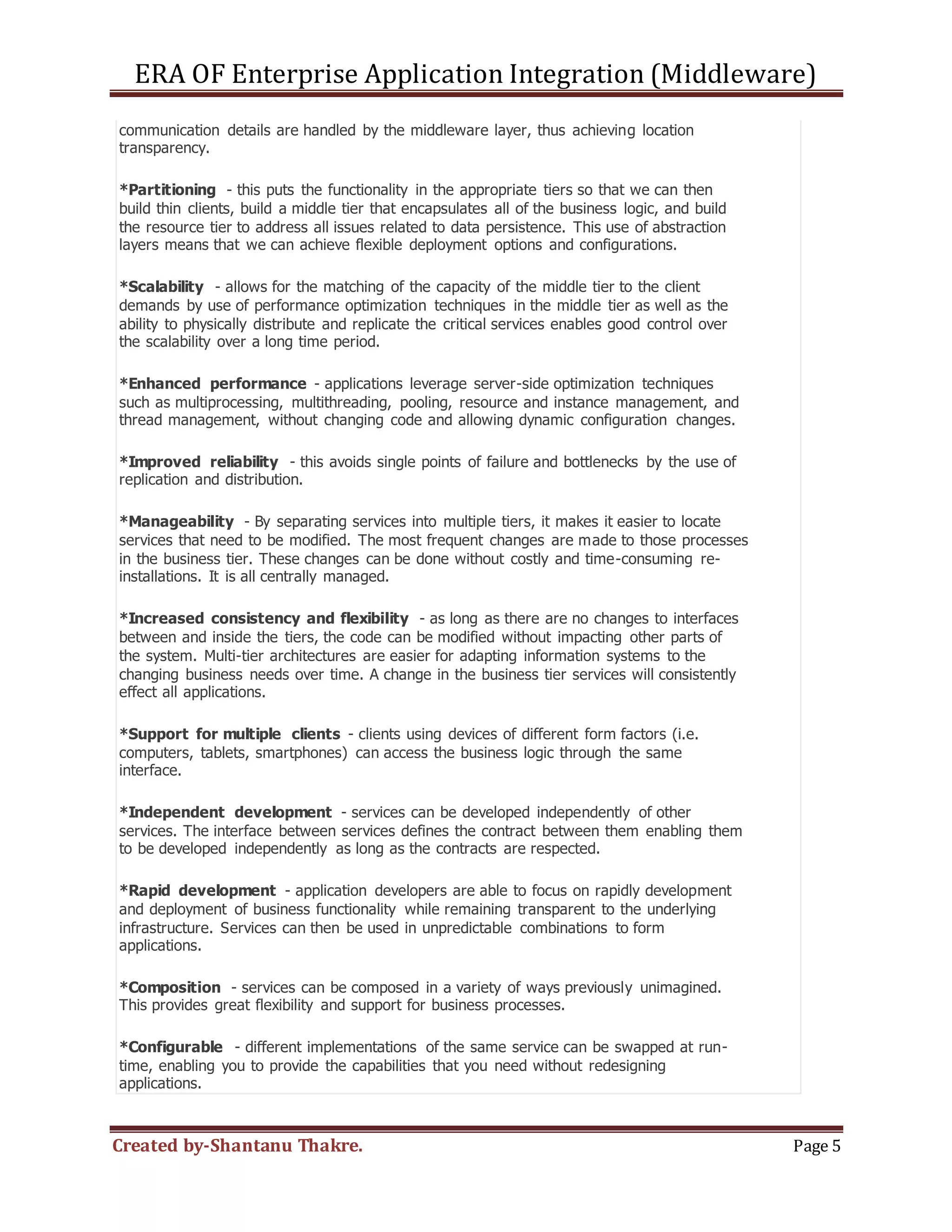 Enterprise Application integration (middleware) concepts | DOCX