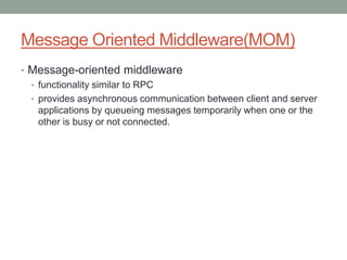 Middleware final | PPTX | Operating Systems | Computer Software and Applications