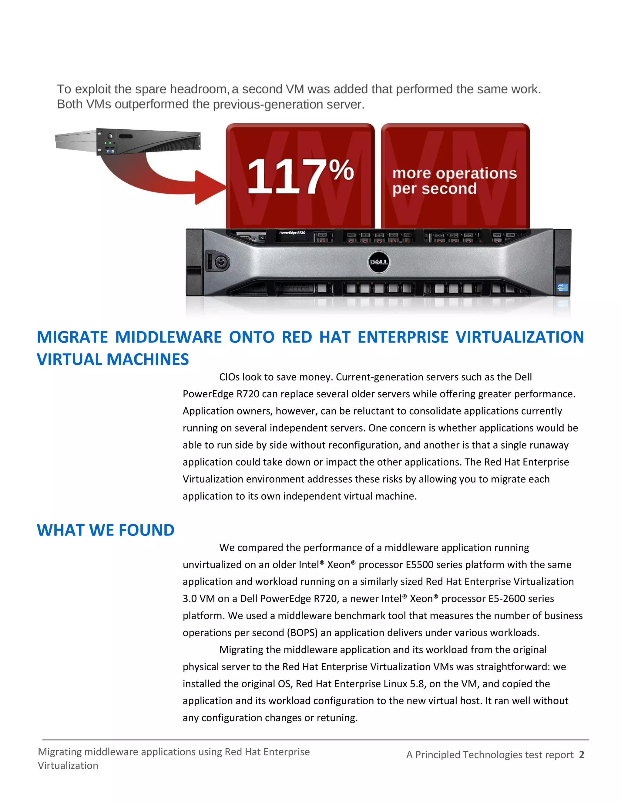 Migrating middleware applications using Red Hat Enterprise Virtualization | PDF