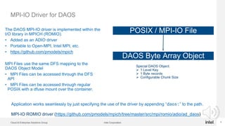 DAOS Middleware overview | PPT