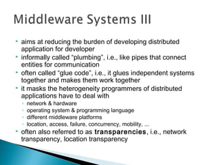 Middleware systems overview and introduction | PPT