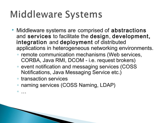 Middleware systems overview and introduction | PPT | Operating Systems | Computer Software and ...