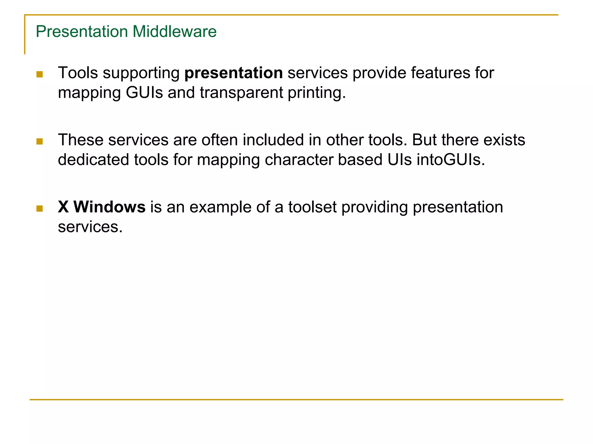 Middleware Technologies ppt | PPTX