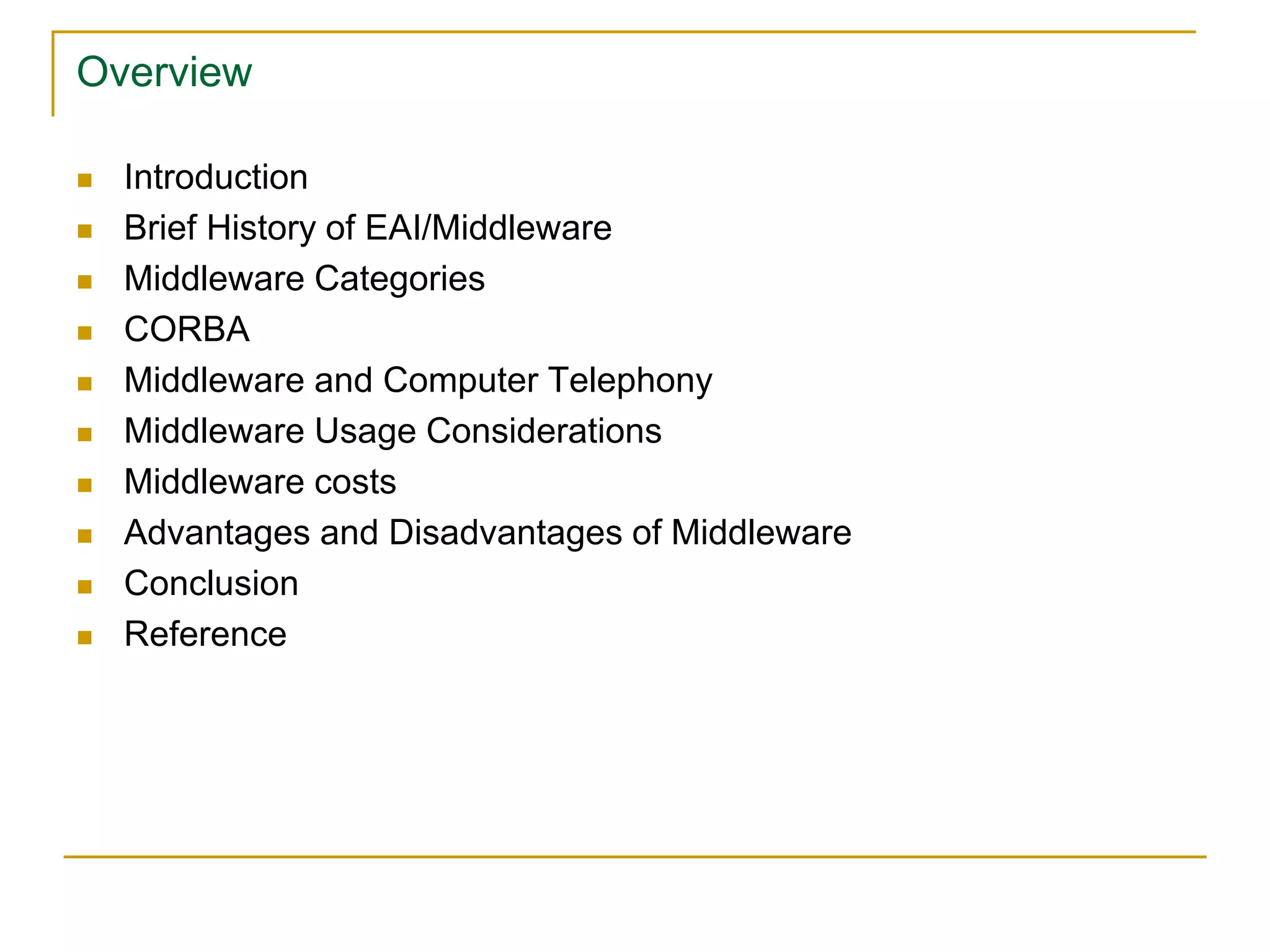 Middleware Technologies ppt | PPTX | Information Services Industry | Industries