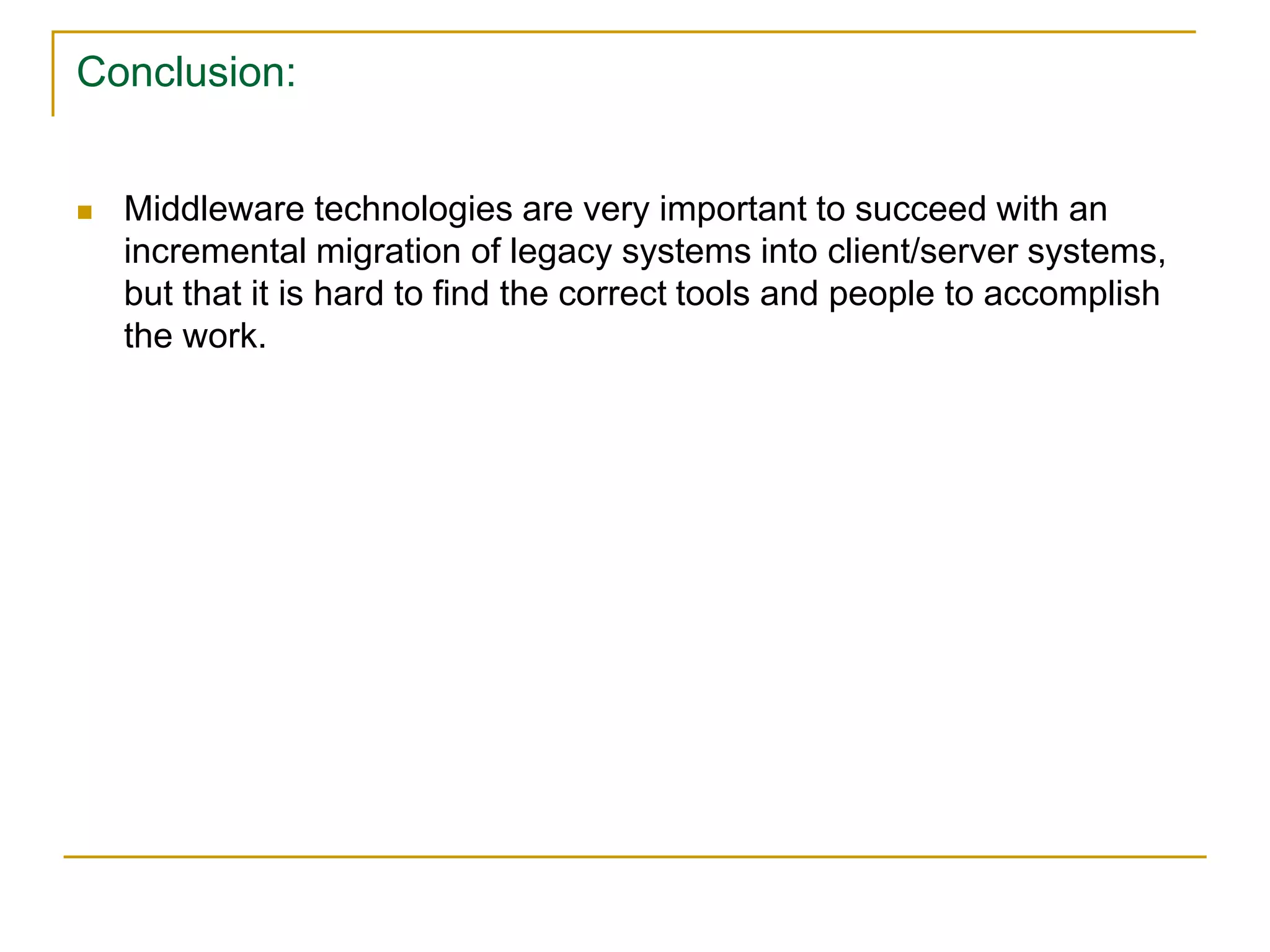 Middleware Technologies ppt | PPTX