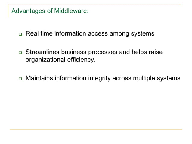 Middleware Technologies ppt | PPTX | Information Services Industry | Industries