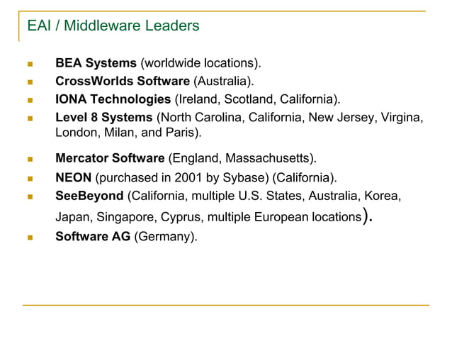Middleware Technologies ppt | PPTX | Information Services Industry | Industries