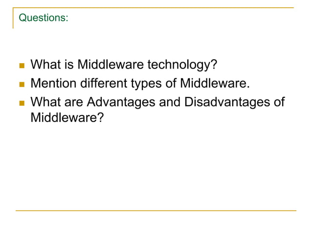 Middleware Technologies ppt | PPT