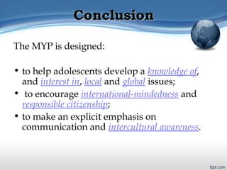 Middle years programme | PPT