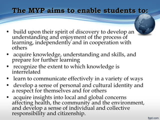 Middle years programme | PPT