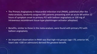 PCI vs Fibrinolysis trails | PPTX