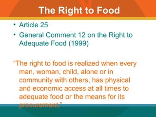 Rights-Based Approaches to International Health and Nutrition | PPT