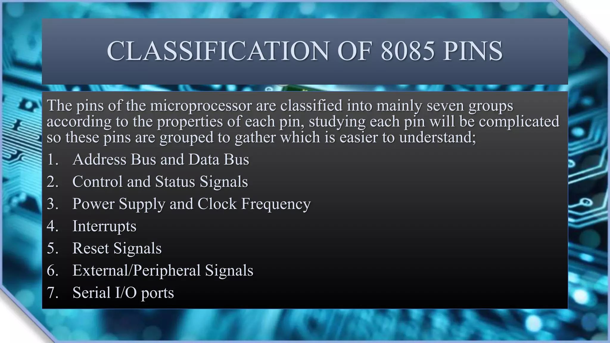 8085 Pin Configuration | PPTX