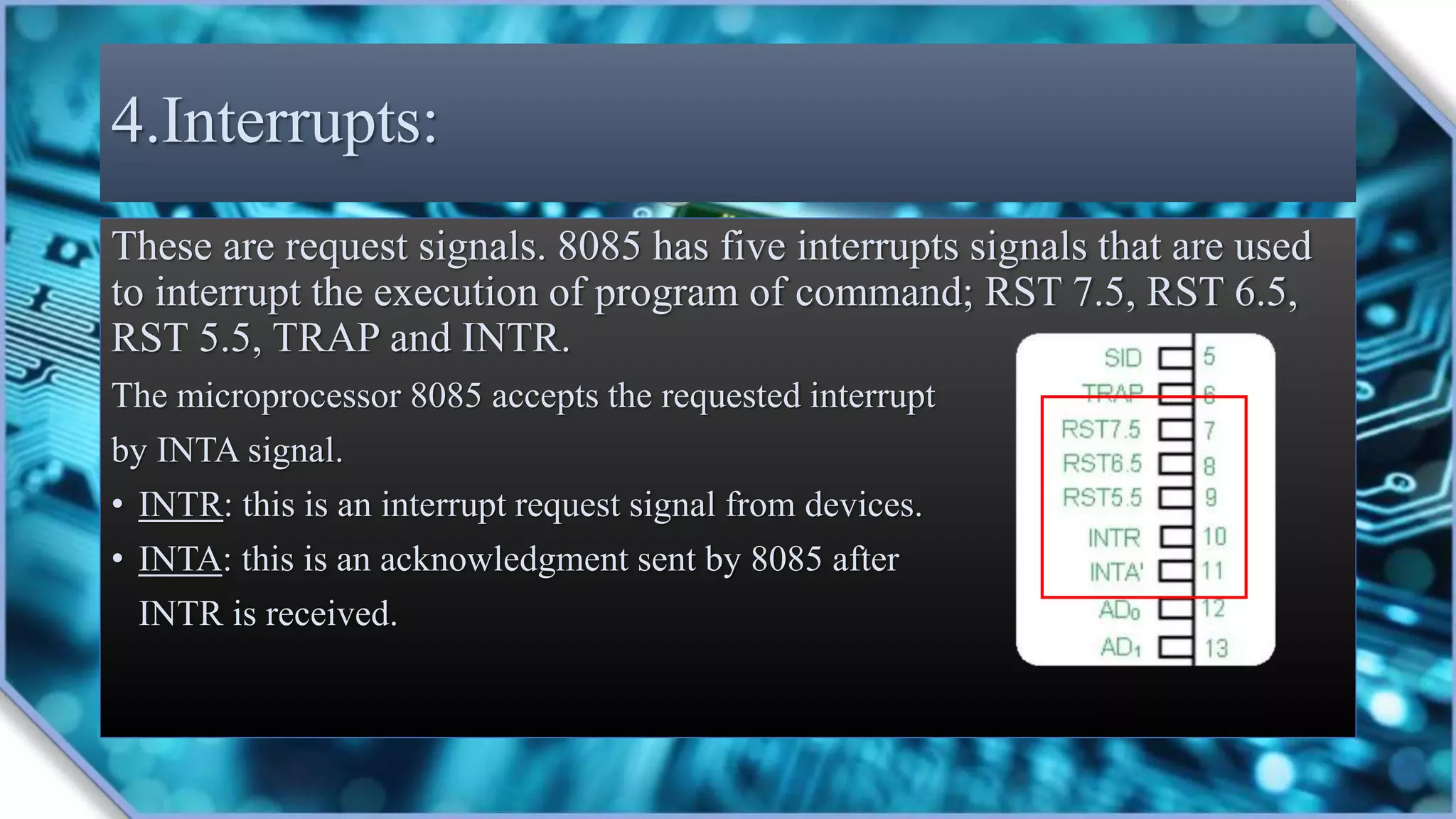 8085 Pin Configuration | PPTX