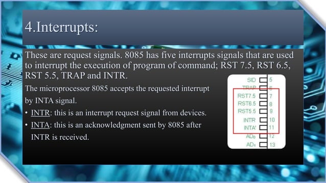 8085 Pin Configuration | PPT