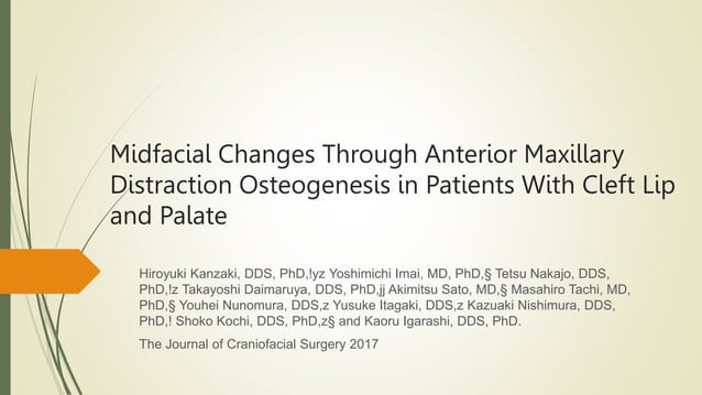 Midfacial Changes Through Anterior Maxillary Distraction Osteogenesis in.pptx