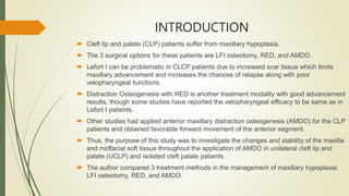 Midfacial Changes Through Anterior Maxillary Distraction Osteogenesis ...