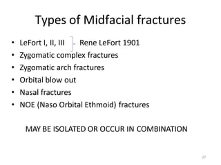 Midfacial fractures | PPTX