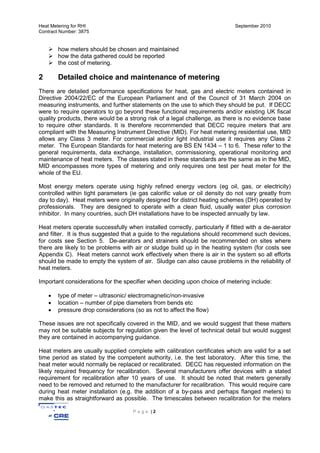 MID Heat Metering For RHI Report | PDF