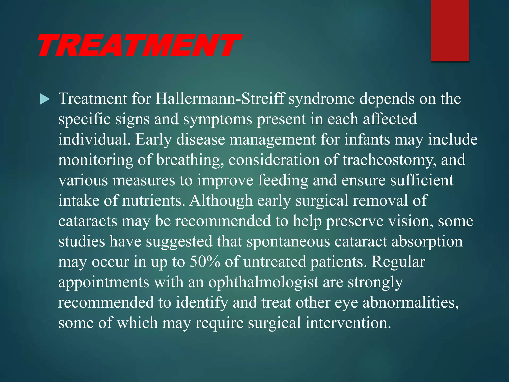 Hallermann streiff syndrome | PPTX
