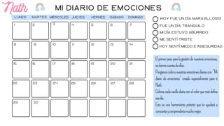 Mi diario de emociones actividad de regulación emocional | PDF