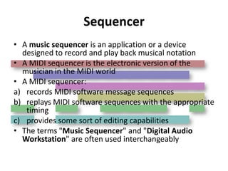 The MIDI Protocol - Musical Instrument Digital Interface | PPTX ...