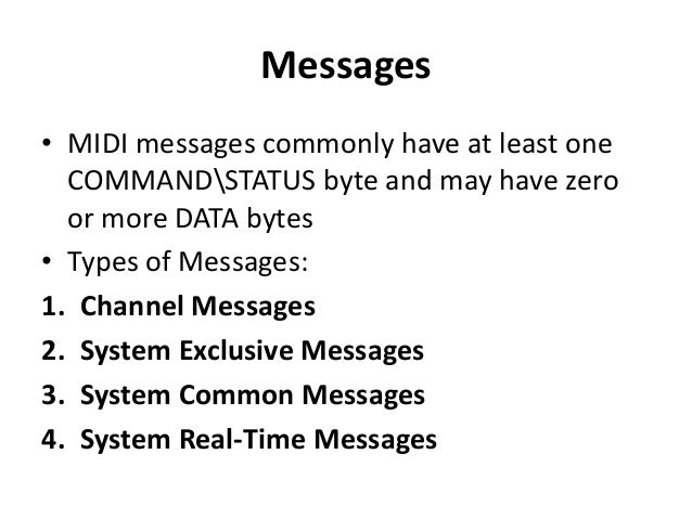 The MIDI Protocol - Musical Instrument Digital Interface