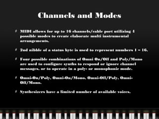 Midi message formats | PPT